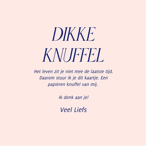 Typografisch Sterkte Kaartje Een Dikke Knuffel Kaartje2go
