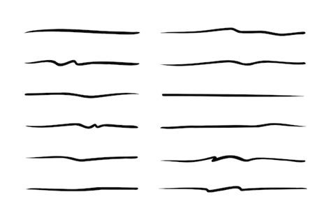 Premium Vector | Vector set of hand drawn underline