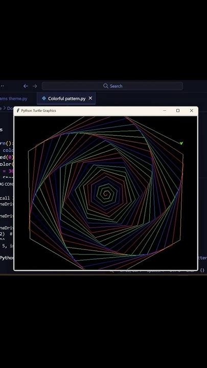 Colorful Pattern Python🐢 Shorts Shortvideo Python