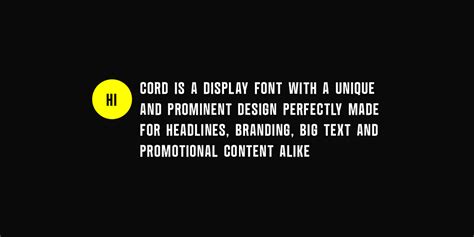 Cord Font