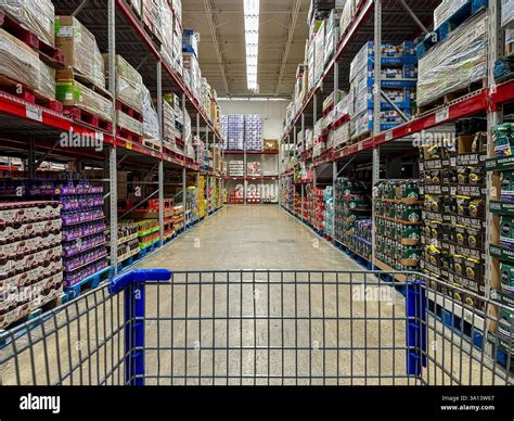 Shopping Cart In A Sams Club Store Aisle Merrillville In Usa March 6