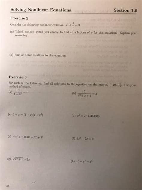 Solved Solving Nonlinear Equations Section 16 Exercise 2