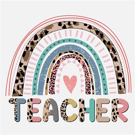 teacher sublimation retro shirt school rainbow teach love inspire back