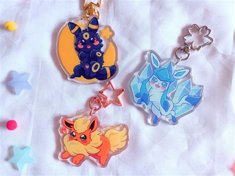Eeveelutions Keychain Pack Pokemons Epoxy Keychain T Pokemon