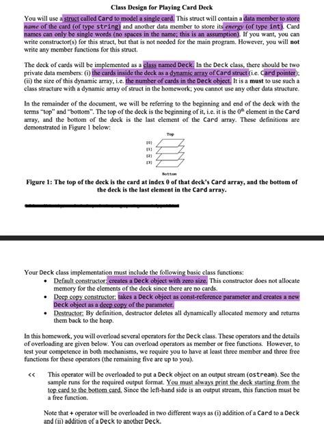 Solved Class Design For Playing Card Deck You Will Use A Chegg