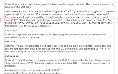 Powervault Me5 Creating Csr On An Array Using Spaces In Between The Subject And Extensions