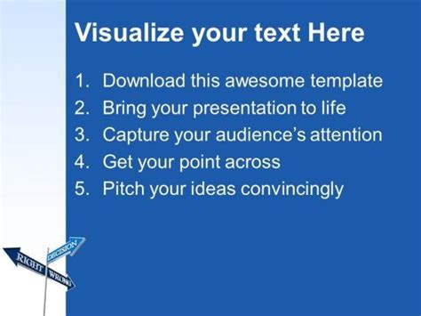 Right Wrong Decision Signpost Business Powerpoint Templates Ppt Backgrounds For Slides 1212