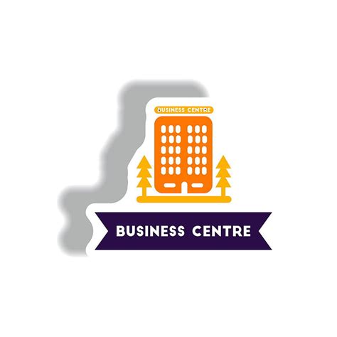 ไอคอนทันสมัยในเวกเตอร์อาคารสไตล์สติกเกอร์กระดาษ Ai Eps Uidownload