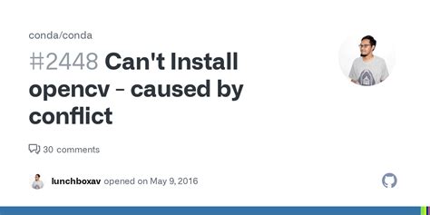 Can T Install Opencv Caused By Conflict Issue Conda Conda GitHub