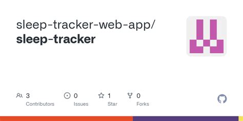 GitHub Sleep Tracker Web App Sleep Tracker