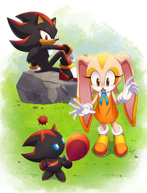 Shadow The Hedgehog Cream The Rabbit Chao Dark Chao And Shadow Chao