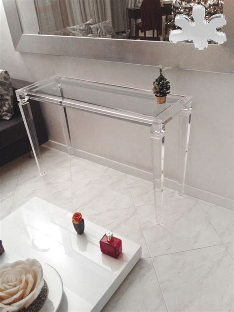 Acrylic Interiors Acrylic Console Table Lucite Consolle In