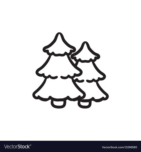 Simple Pine Tree Drawing