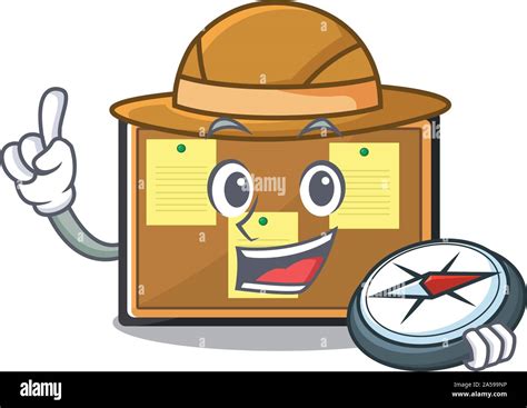 Explorer Bulletin Board Isolated In The Mascot Stock Vector Image And Art Alamy