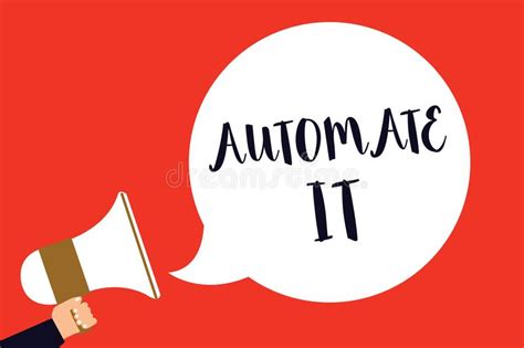 Handwriting Text Automate It Concept Meaning Convert Process Or Facility To Be Operated