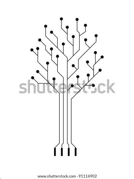 Vector Circuit Tree Stock Vector Royalty Free 91116902 Vector Circuit Tree Stock Vector Royalty Free 91116902