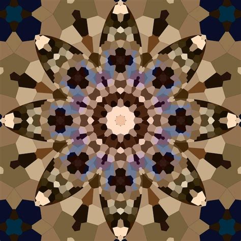 Premium Photo Seamless Abstract Square Pattern Symmetrical Round