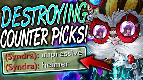 DON T EVEN TRY TO COUNTER MY HEIMERDINGER BEST HEIMERDINGER HIGHLIGHTS League Of Legends