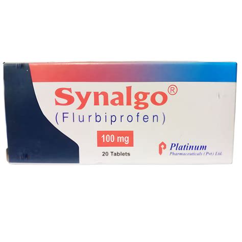 Synalgo Flurbiprofen 100mg 20 Ct By Platinum Pharma Online In