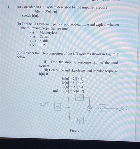 Solved A Consider An LTI System Described By The Impulse Chegg
