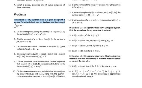 Solved In Exercises 5 10 A Planar Curve C Is Given