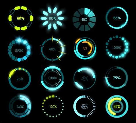 Premium Vector Hud Futuristic Loading Bars Game Or Program Ui