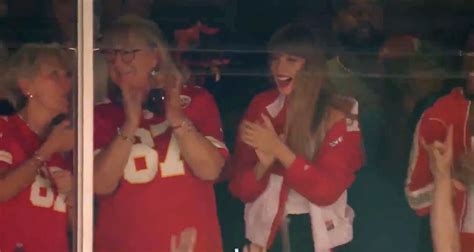 Taylor Swift Watching Chiefs Game In Person With Travis Kelces Mom [video]