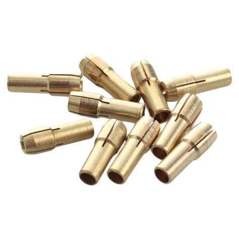 10 Pieces Mini Drill Brass Collet Chuck For Rotary Vicedeal