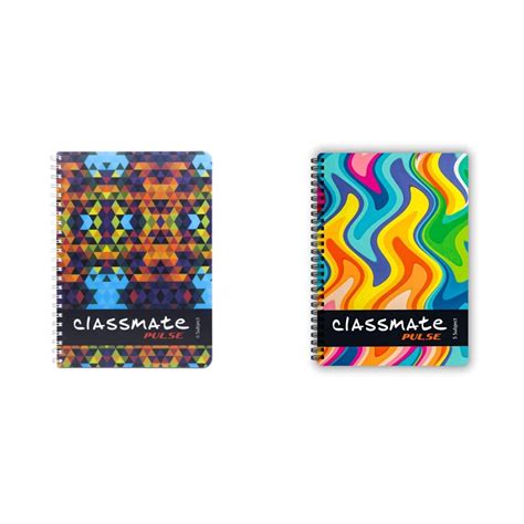 Classmate Soft Cover 6 Subject Spiral Binding Notebook Unruled 300 Pages Pulse Single Line 5