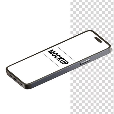 Premium Psd Realistic Side View Black Iphone Mockup