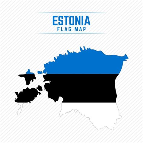 Estonia Flag Map Republic Estonia Map Flag Icon Ser 7886107 Vector Art