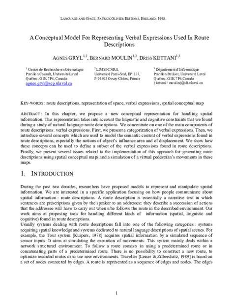 Pdf A Conceptual Model For Representing Verbal Expressions Used In