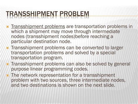 Ppt Chapter 7 Transportation Assignment And Transshipment Problems