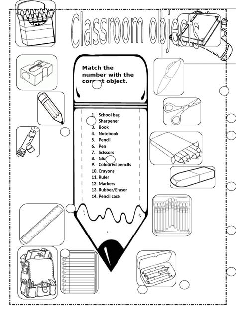 Classroom Objects Fun Activities Games 75069 Pdf