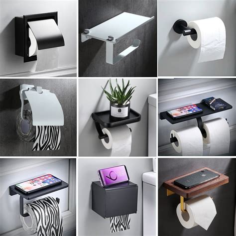 Ti Toilet Tissue Holder กล่องแขวนทิชชู่ ที่แขวนทิชชู่ ติดผนัง อลูมิเนียม สีดำ Nordic Style