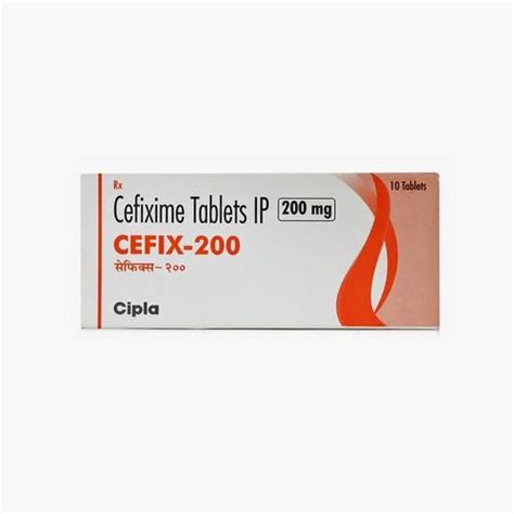 Cefix Cefixime Tablet Packaging Size 10 Tablets In Strip At ₹ 109 42