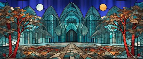 Stained Glass Design Pattern Stable Diffusion Online