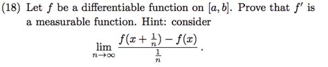 Solved Let F Be A Differentiable Function On A B Chegg