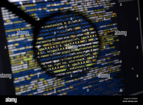 Real Css Code Developing Screen Programing Workflow Abstract Algorithm Concept Lines Of Css