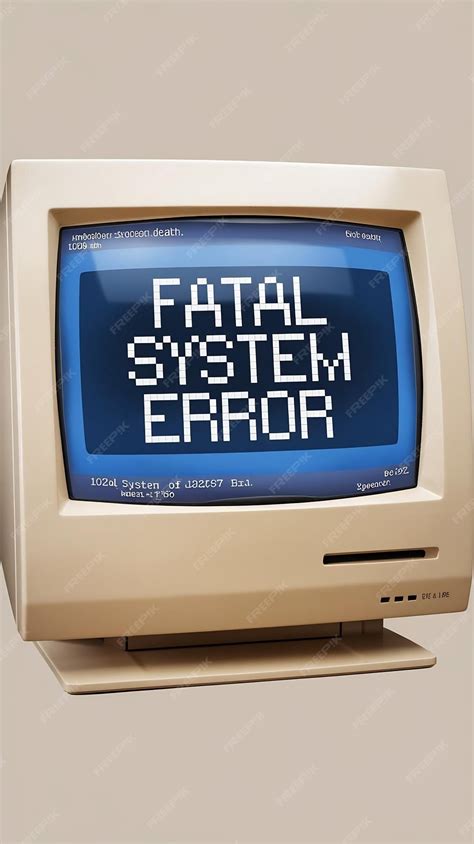 Old Operating System Template Of Computer Os Crashing With Blue Screen Of Death Premium Ai