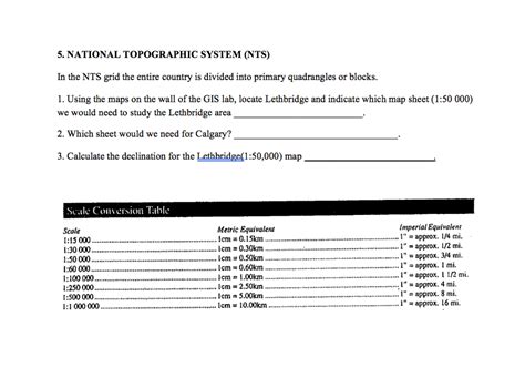 Solved 5 National Topographic System Nts In The Nts Grid
