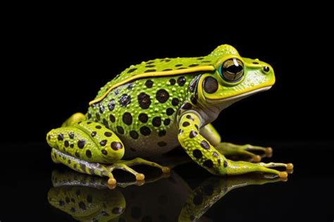 Premium Ai Image Beautiful Green Toad Closeup