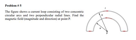 Solved The Figure Shows A Current Loop Consisting Of Two Chegg