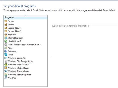 Default Programs Remove A Listed Program Tutorials