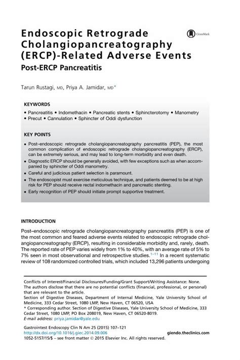 Pdf Endoscopic Retrograde Cholangiopancreatography Ercp Related Adverse Events Dokumen Tips