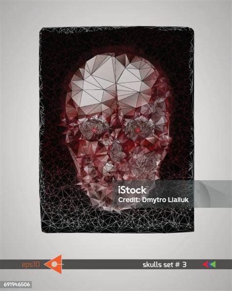 두개골 삼각형 다각형 낮은 다각형 배경 선 합니다 디자인 요소입니다 초대 파티입니다 빌보드 전단지입니다 뮤지컬 포스터입니다 빨강 흑백 패턴의 변화입니다 아이콘 황 불법 복제