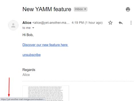 email preview receive a test email before starting your mail merge