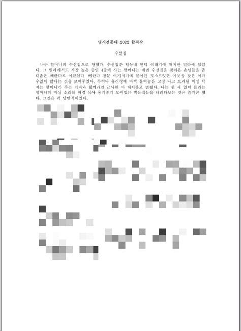 노블팩토리 문창과 문예창작과 입시 실기 합격작 분석 및 공개 네이버 블로그
