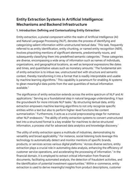 Entity Extraction Ai Backend Research Pdf Cognitive Science Computing