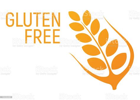 글루텐 프리 알레르기 항원 식품 Gmo 무료 제품 아이콘 및 로고 편협과 알레르기 음식 개념 만화 벡터 일러스트 와 고립 된 예술 개념에 대한 스톡 벡터 아트 및 기타